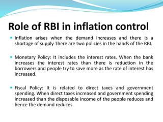 Reserve Bank of India and role in Indian Economy | PPTX