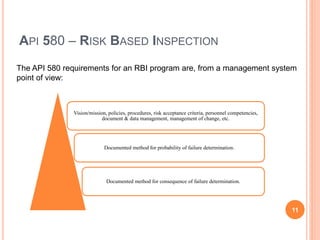 Risk Based Inspection for oil and gas industry | PPT