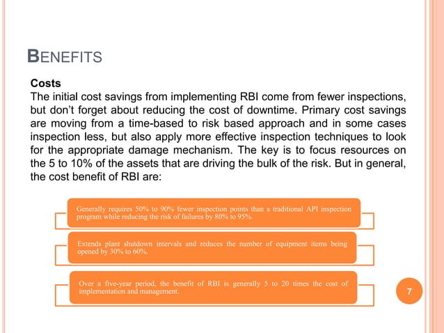 Risk Based Inspection for oil and gas industry | PPT
