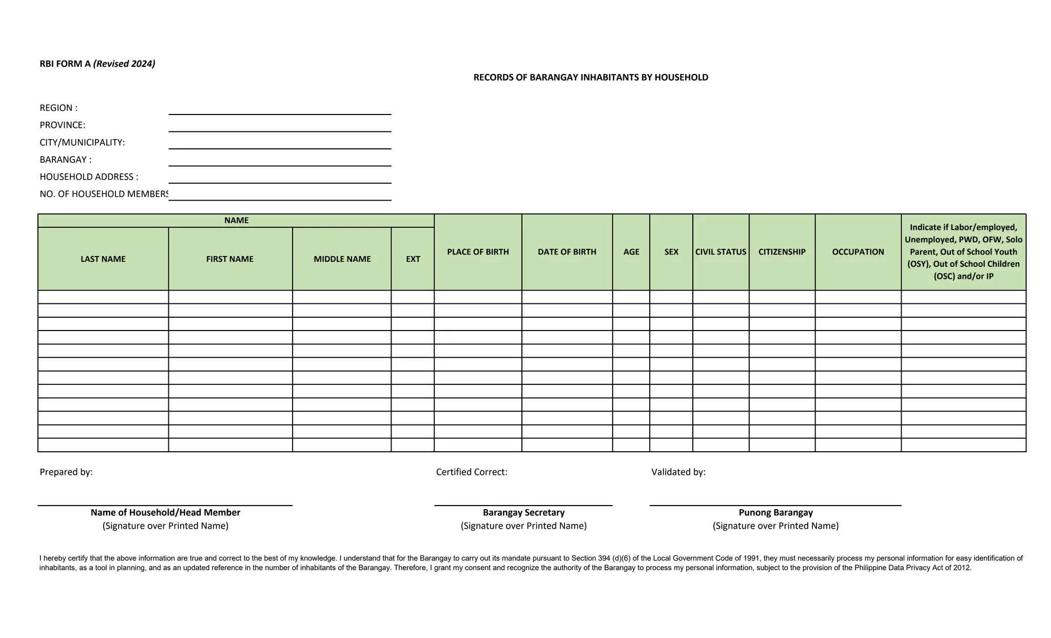 RBI-FORM-A-By Household_Revised 2024.pdf