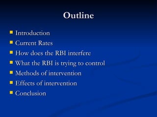 Rbi Intervention | PPT
