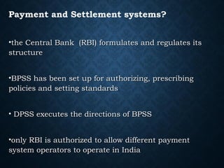 RBI : Payment & Settlement Systems | PPT