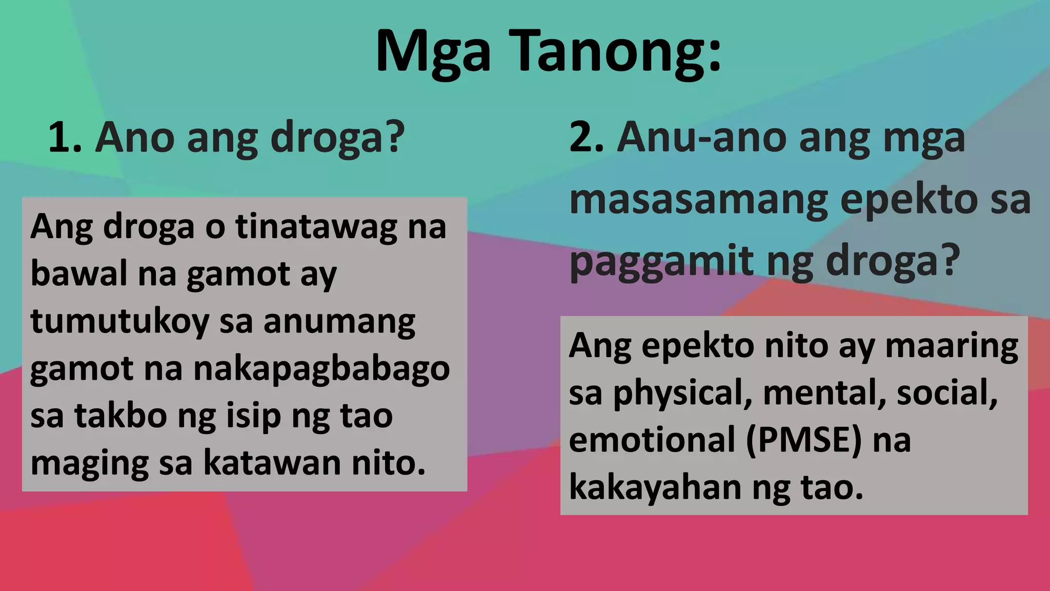 Droga Salot sa Lipunan | PPTX