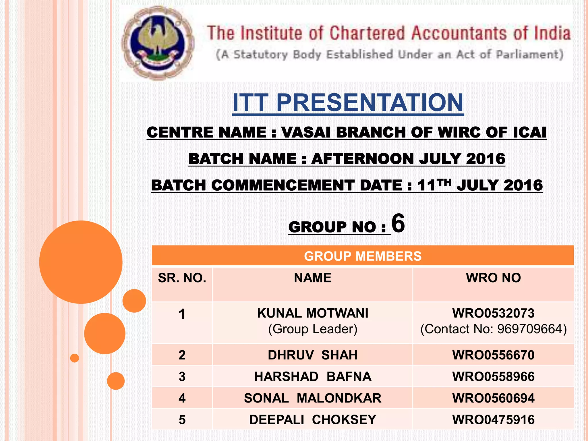 Role of RBI in Indian Banking System - ITT Presentation | PPTX
