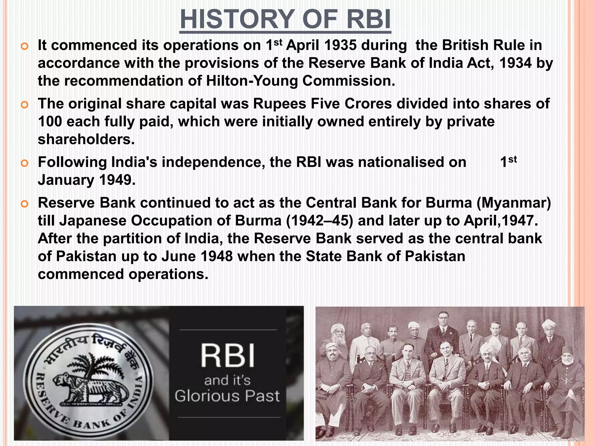 Role of RBI in Indian Banking System - ITT Presentation | PPTX