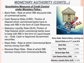Role of RBI in Indian Banking System - ITT Presentation | PPTX
