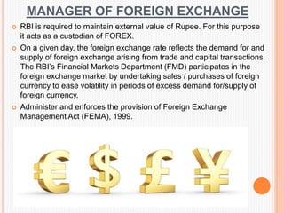 Role of RBI in Indian Banking System - ITT Presentation | PPTX