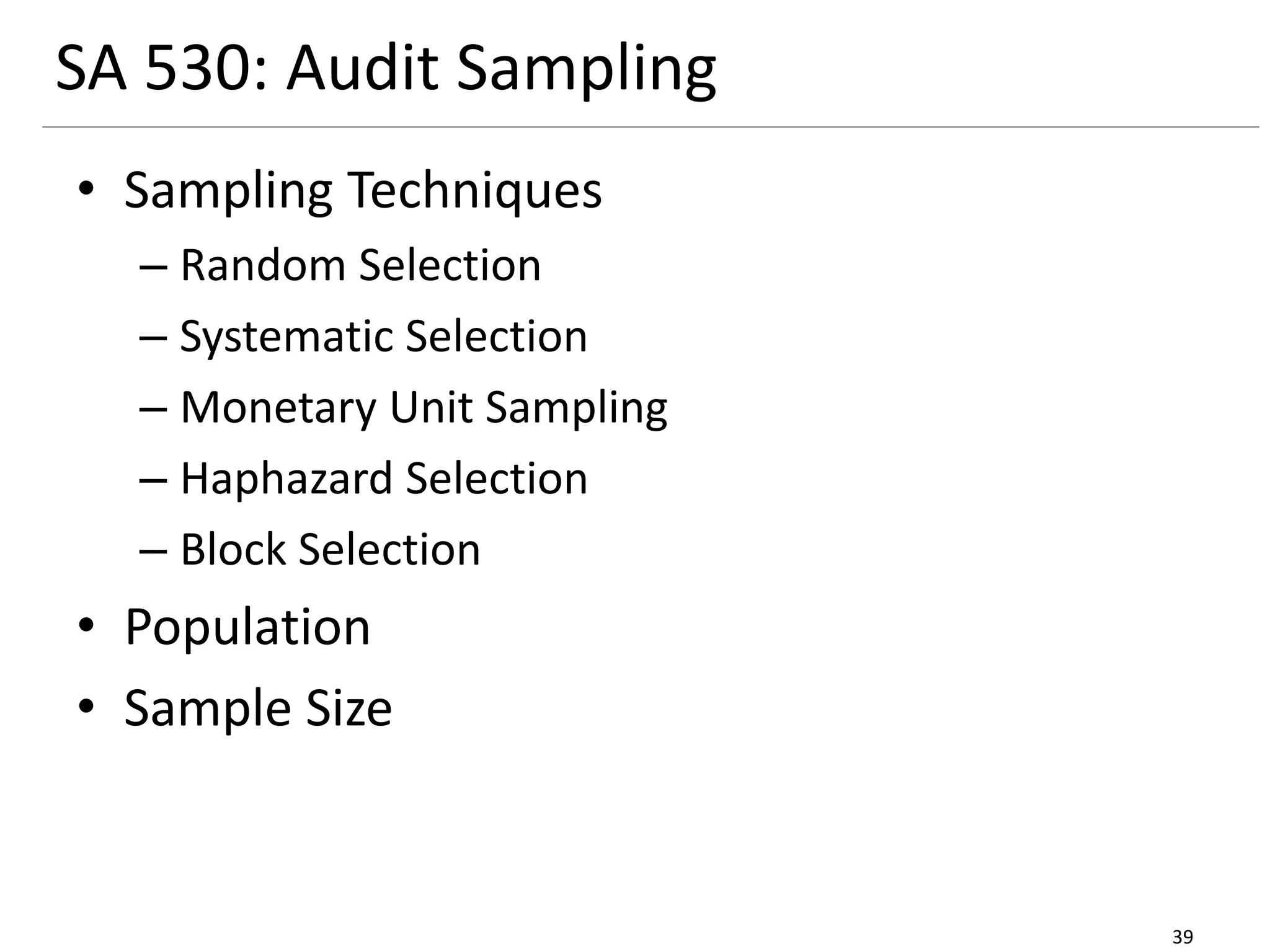 Risk Based Internal Audit and Sampling Techniques | PDF