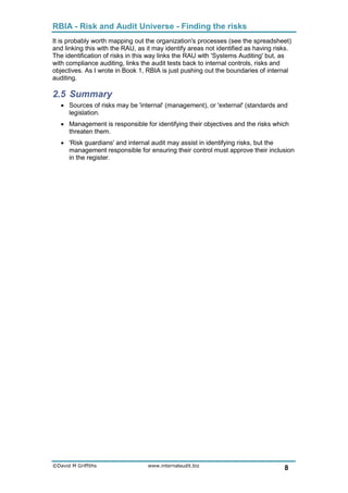 Compiling an internal audit universe | PDF