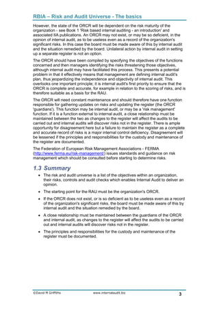 Compiling an internal audit universe | PDF