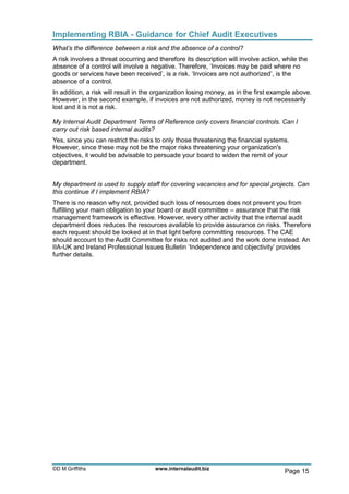 Implementing internal audit into an organisation | PDF