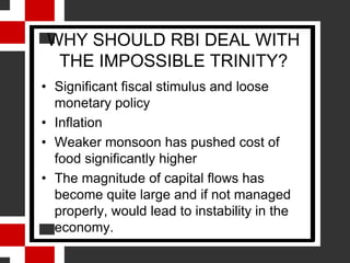 Rbi and impossible_trinity | PPTX | Stocks and Bonds | Personal Investing