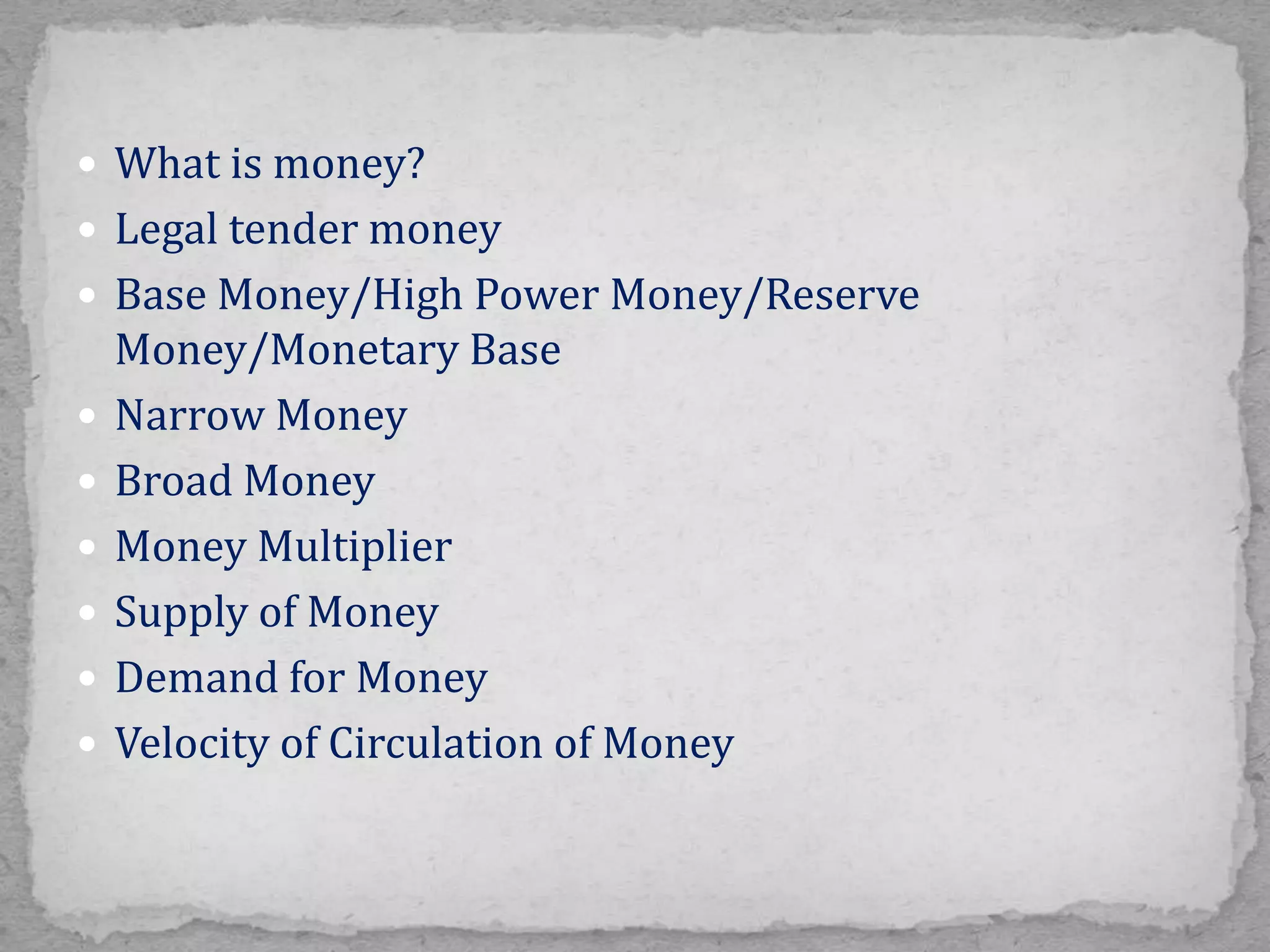 MONEY SUPPLY AND MONETARY POLICY | PPTX