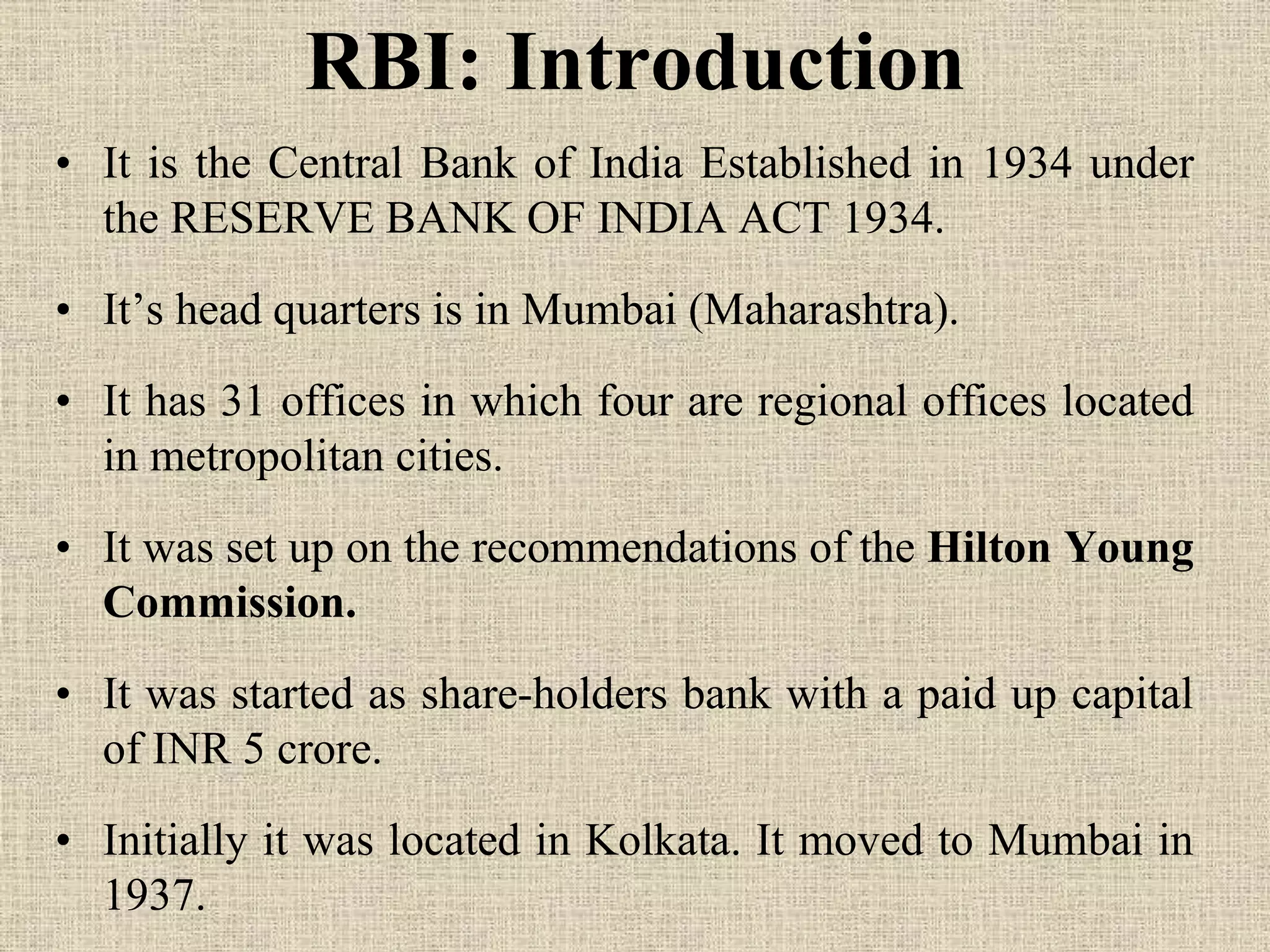 Reserve Bank of India | PPTX