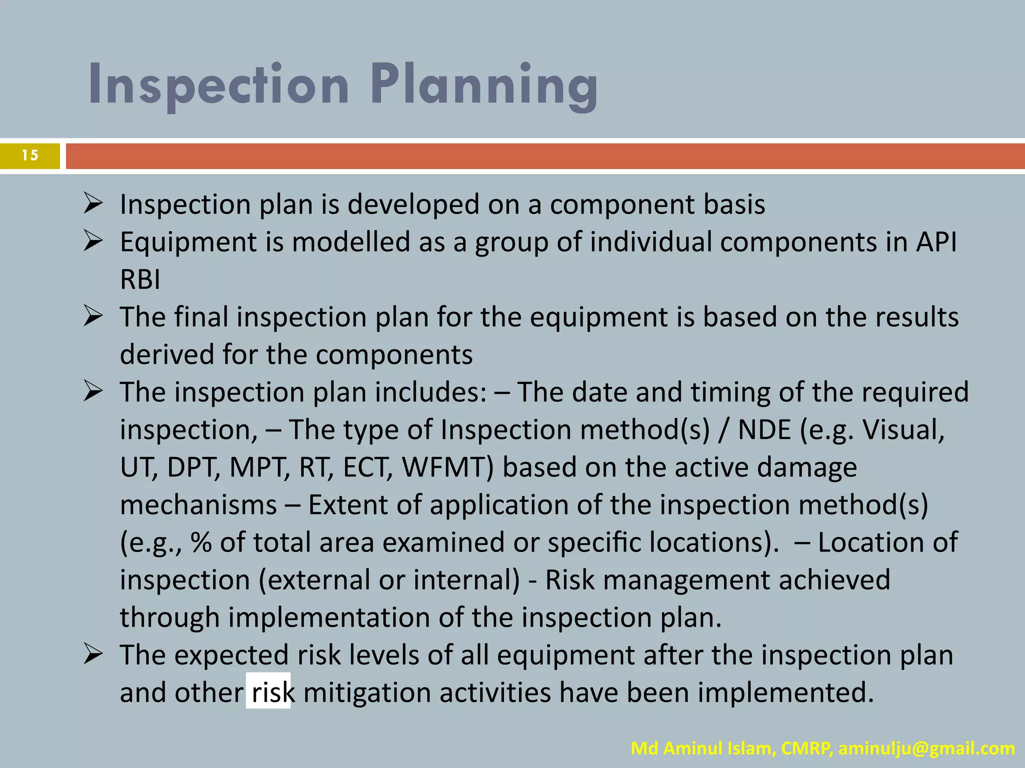 Risk-Based Inspection (RBI) by aminul islam | PDF