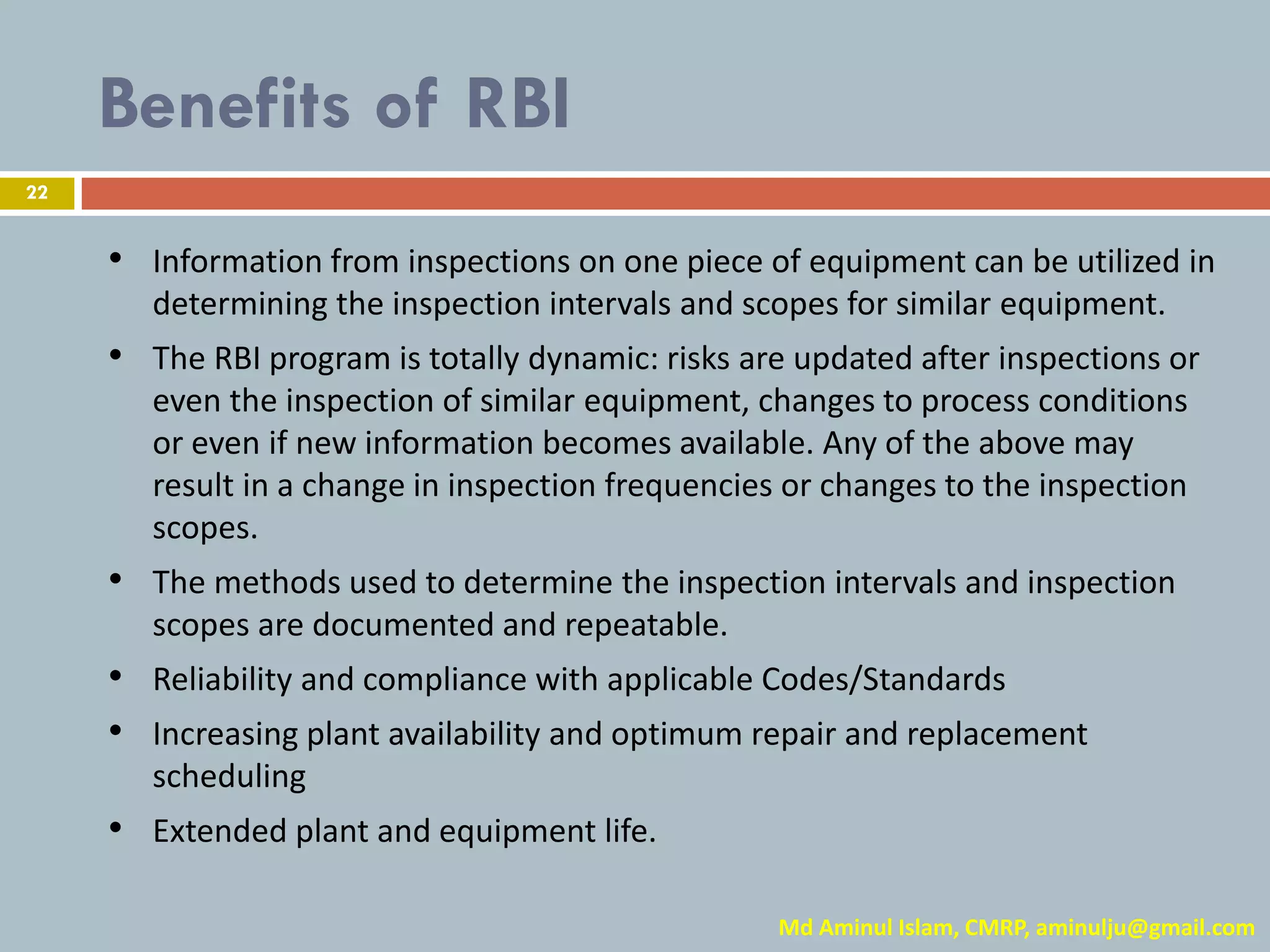 Risk-Based Inspection (RBI) by aminul islam | PDF