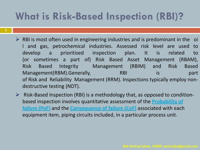 Risk-Based Inspection (RBI) by aminul islam | PDF | Business | Business ...