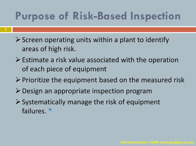 Risk-Based Inspection (RBI) by aminul islam | PDF | Business | Business ...