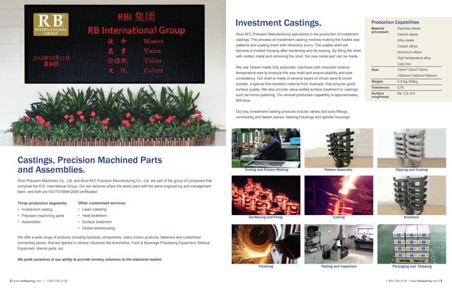 RBI CASTINGS AND PRECISION MACHINE PARTS | PDF