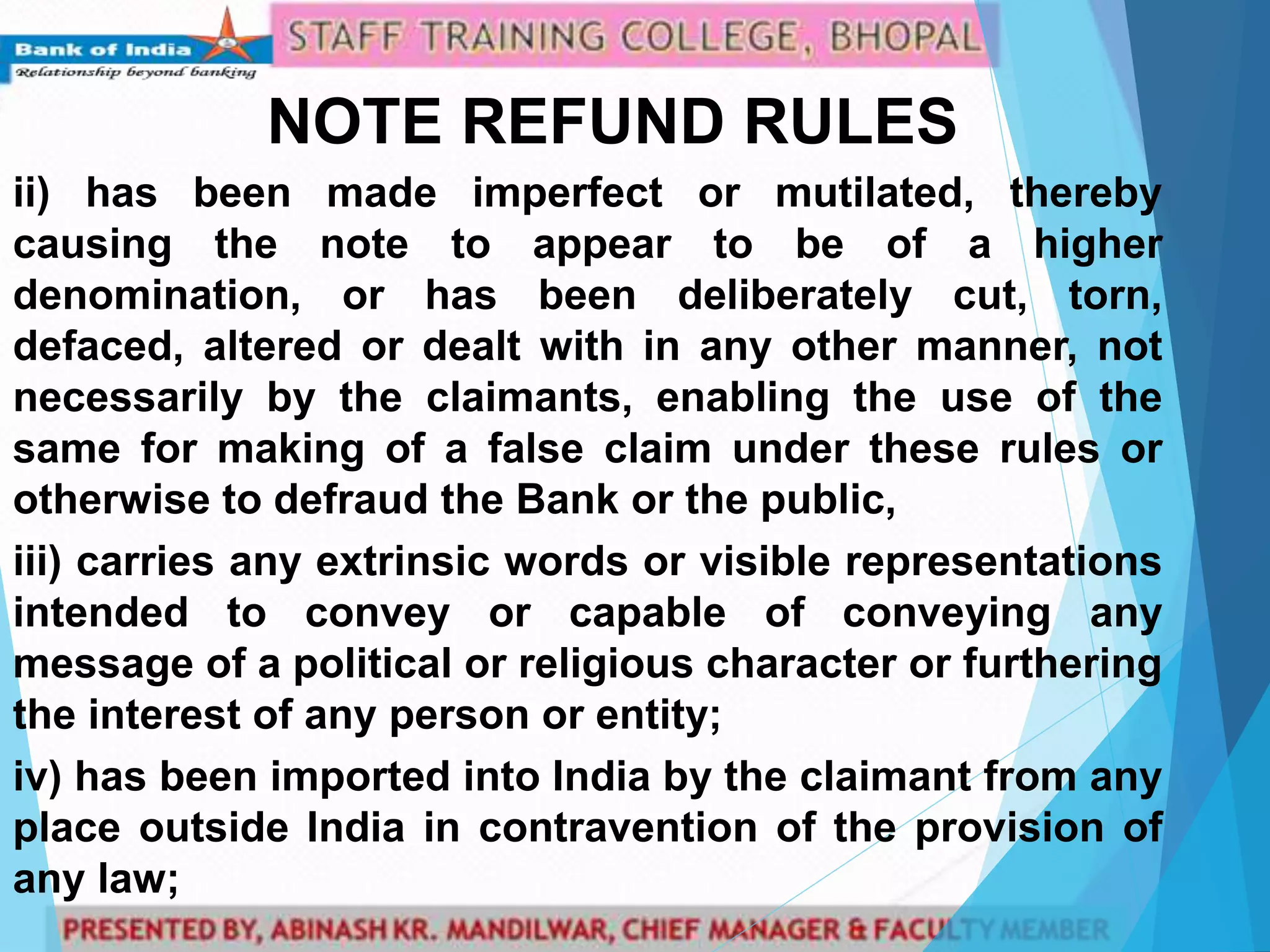 RBI Clean Note Policy, Detection of Counterfeit Notes & Note Refund ...