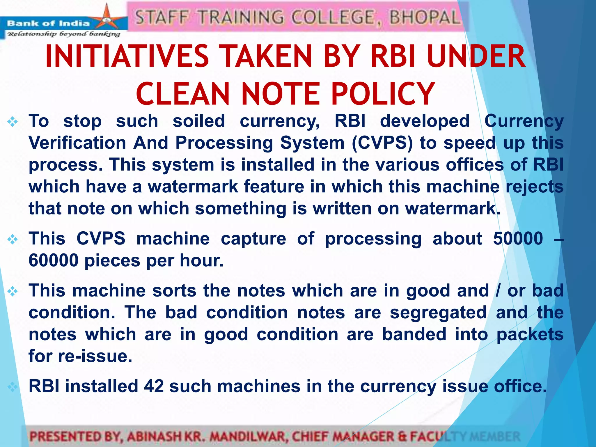 RBI Clean Note Policy, Detection of Counterfeit Notes & Note Refund ...