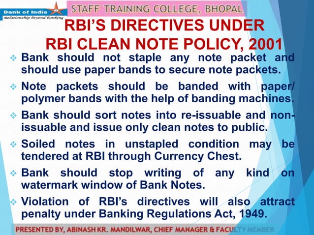 RBI Clean Note Policy, Detection of Counterfeit Notes & Note Refund ...