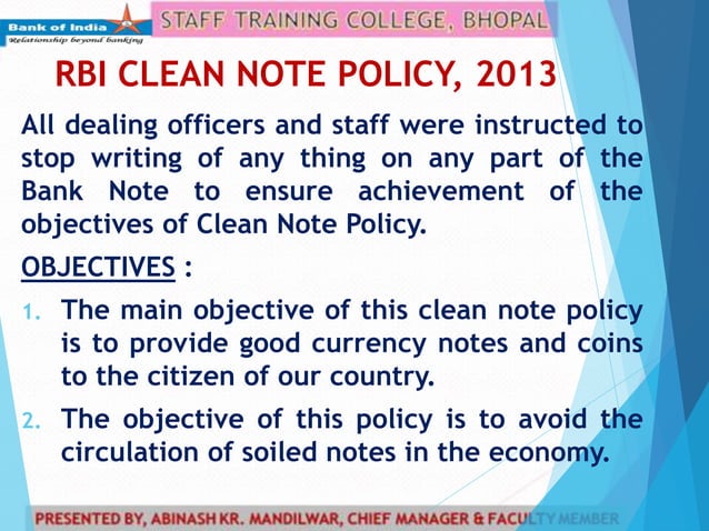 RBI Clean Note Policy, Detection of Counterfeit Notes & Note Refund ...