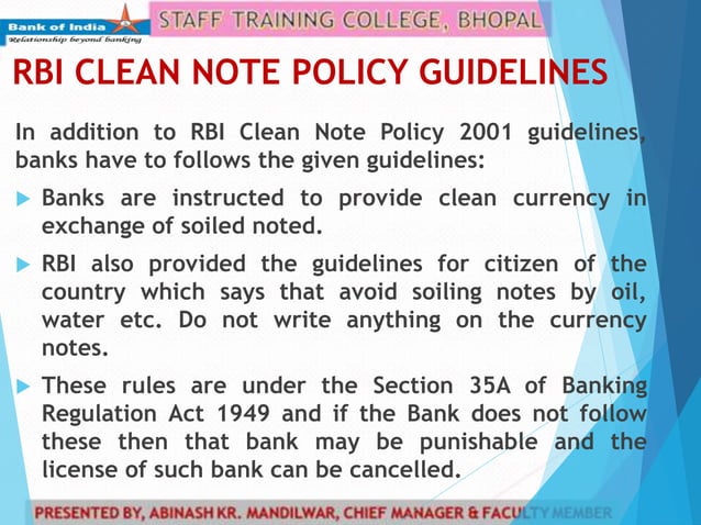 RBI Clean Note Policy, Detection of Counterfeit Notes & Note Refund ...