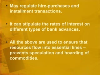 RBI Credit Control | PPTX