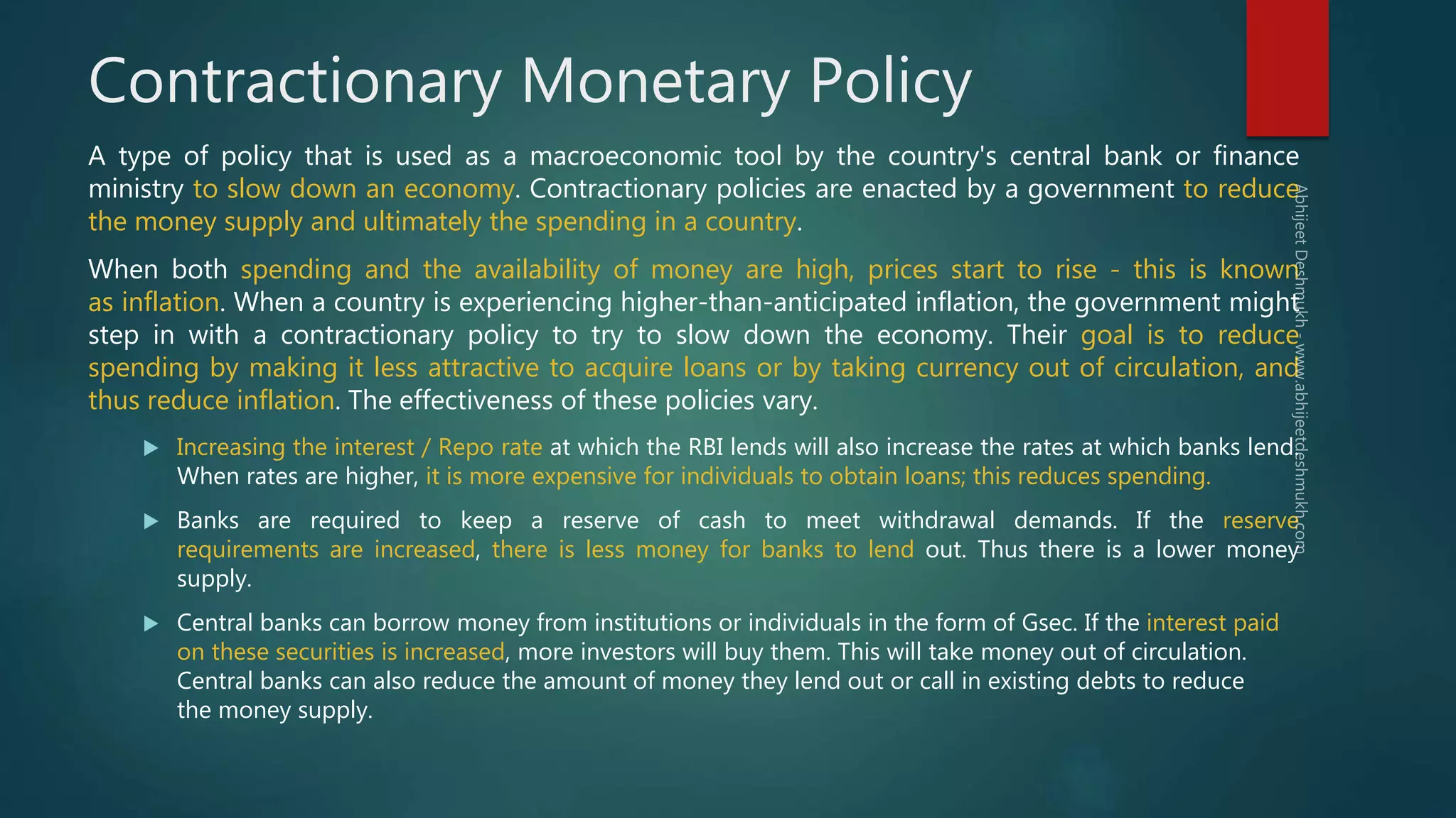 Reserve Bank of India & Indian Monetary Policy | PPTX