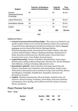 Rbi grade b examination 2020-2021 | PDF