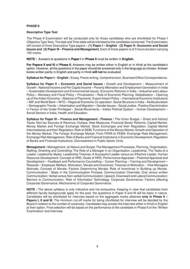 Rbi grade b handout | PDF