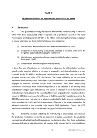 Rbi guidelines asset classifications july 2011 | PDF
