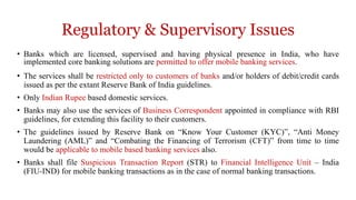 RBI guidelines for mobile banking | PPTX