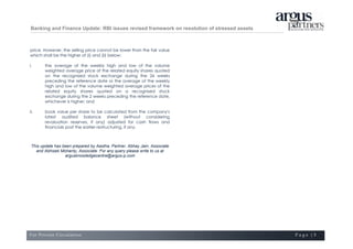 RBI Issues Revised Framework on Stressed Assets | PDF