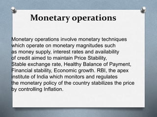 RIB monetary operations in india | PPTX