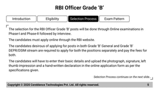 RBI Officer Grade 'B' Exam - Introduction | PPT