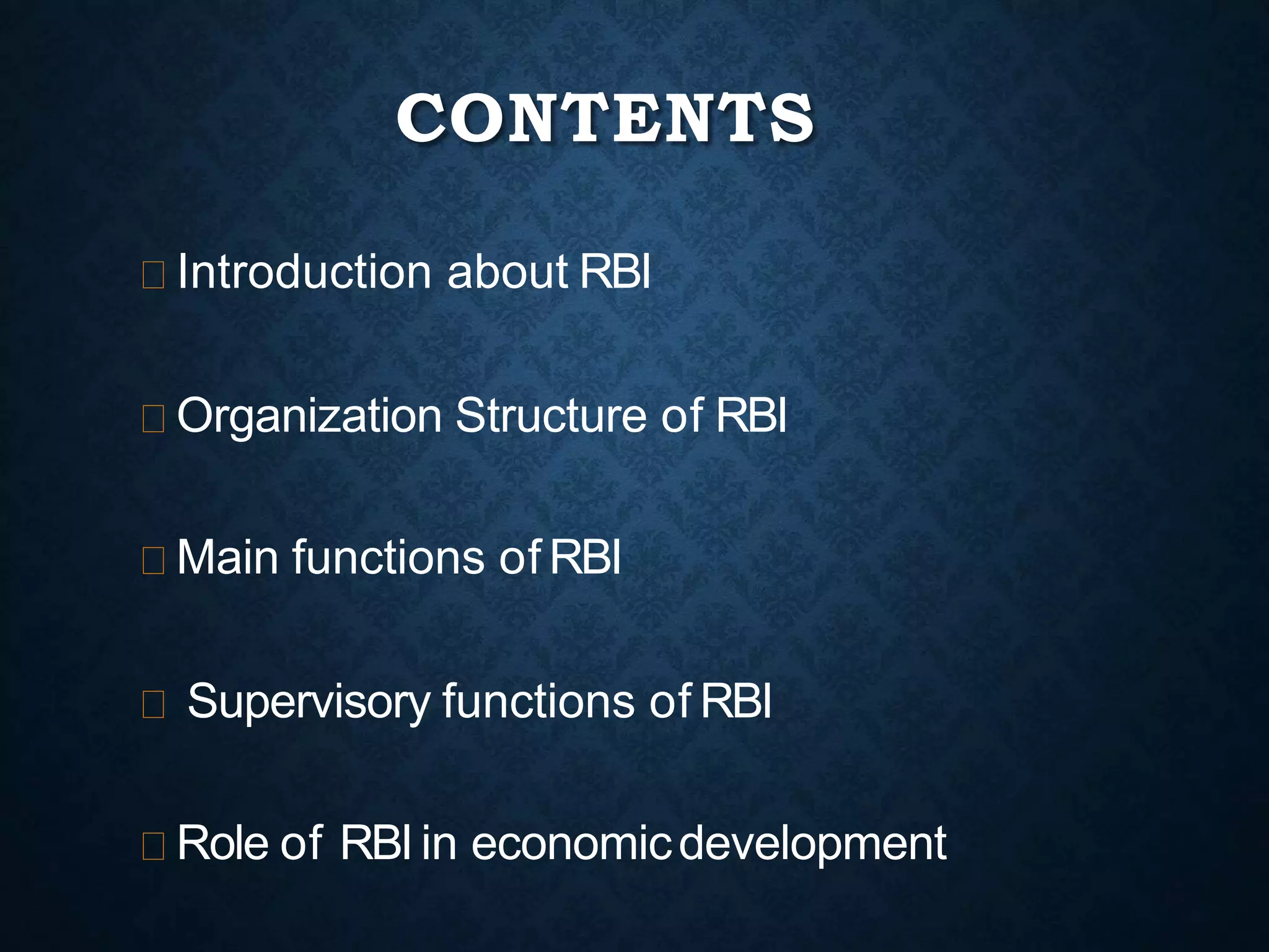 Rbi ppt ROle and fuctions in Indian Economy | PPTX