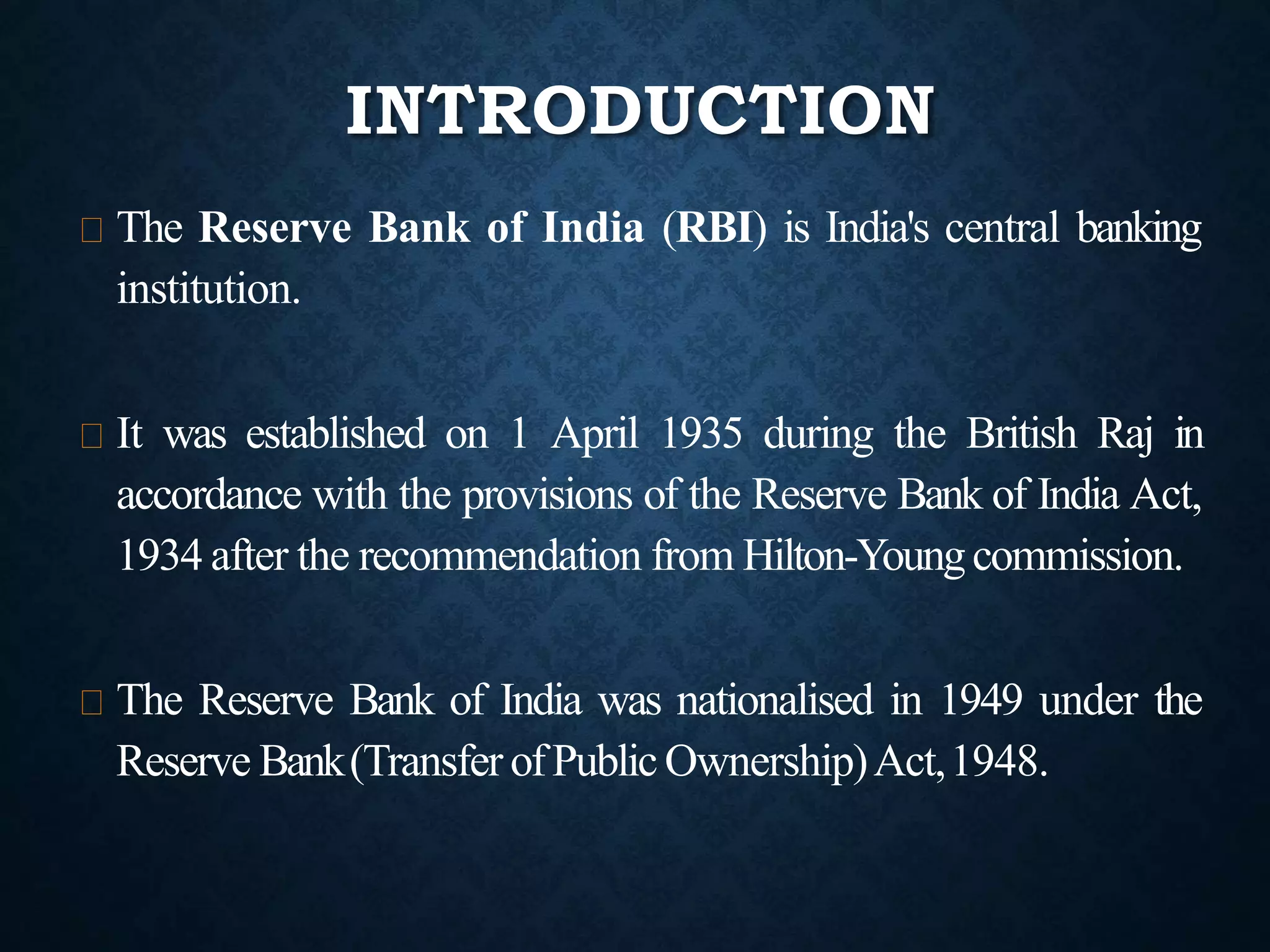 Rbi ppt ROle and fuctions in Indian Economy | PPTX