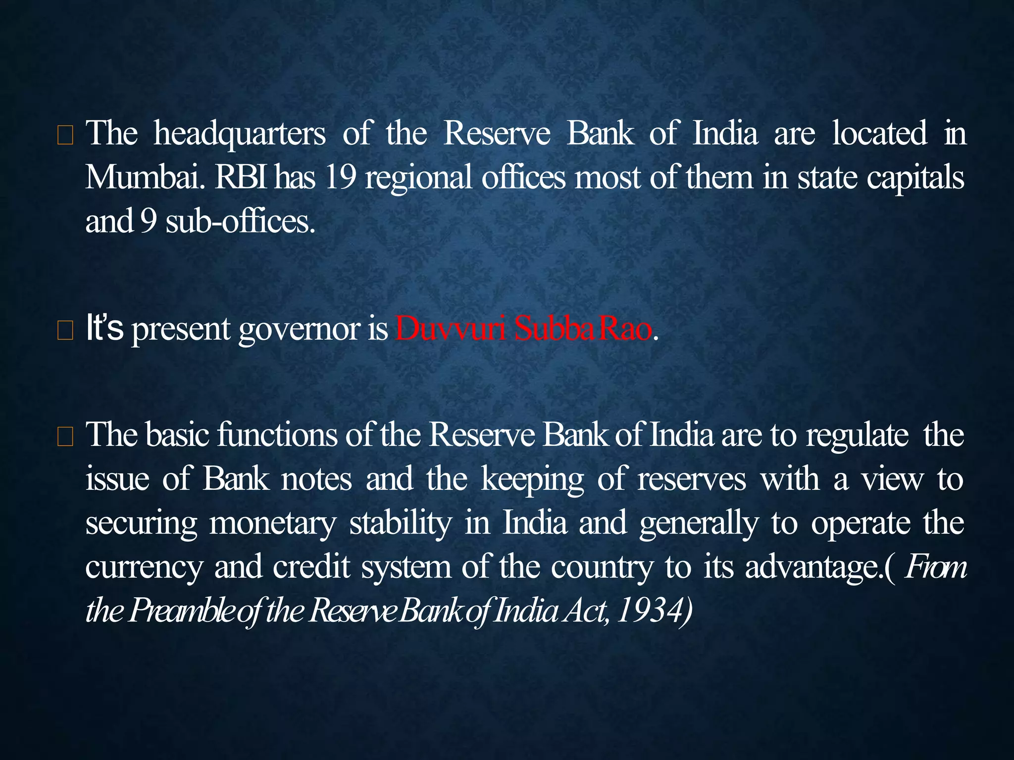 Rbi ppt ROle and fuctions in Indian Economy | PPTX