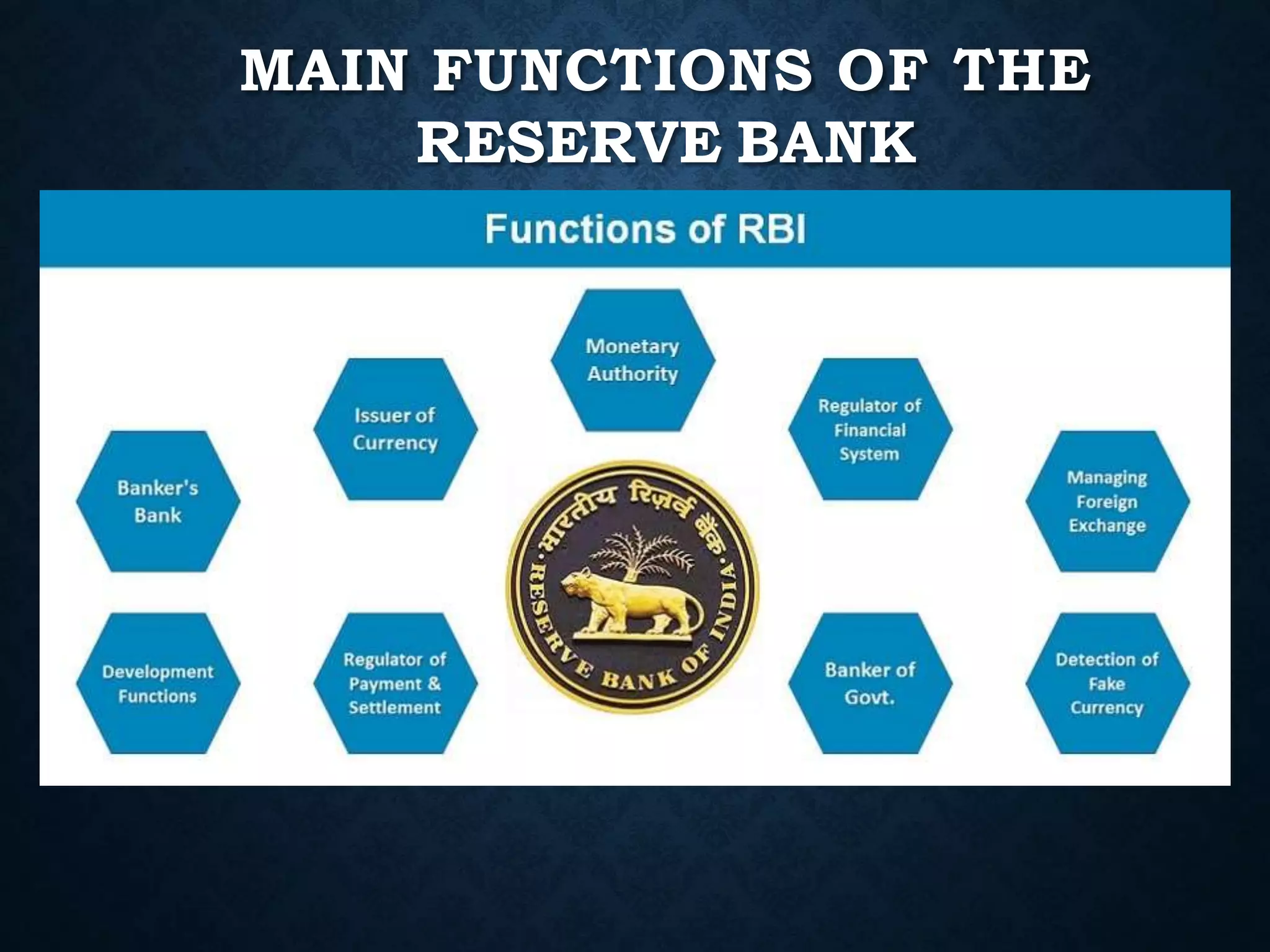 Rbi ppt ROle and fuctions in Indian Economy | PPTX