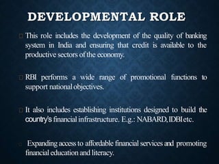 Rbi ppt ROle and fuctions in Indian Economy | PPTX