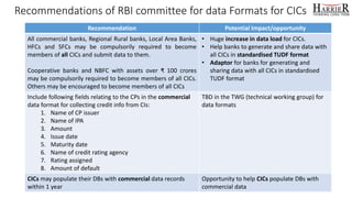 RBI Recommendations for Credit Bureaus | PDF