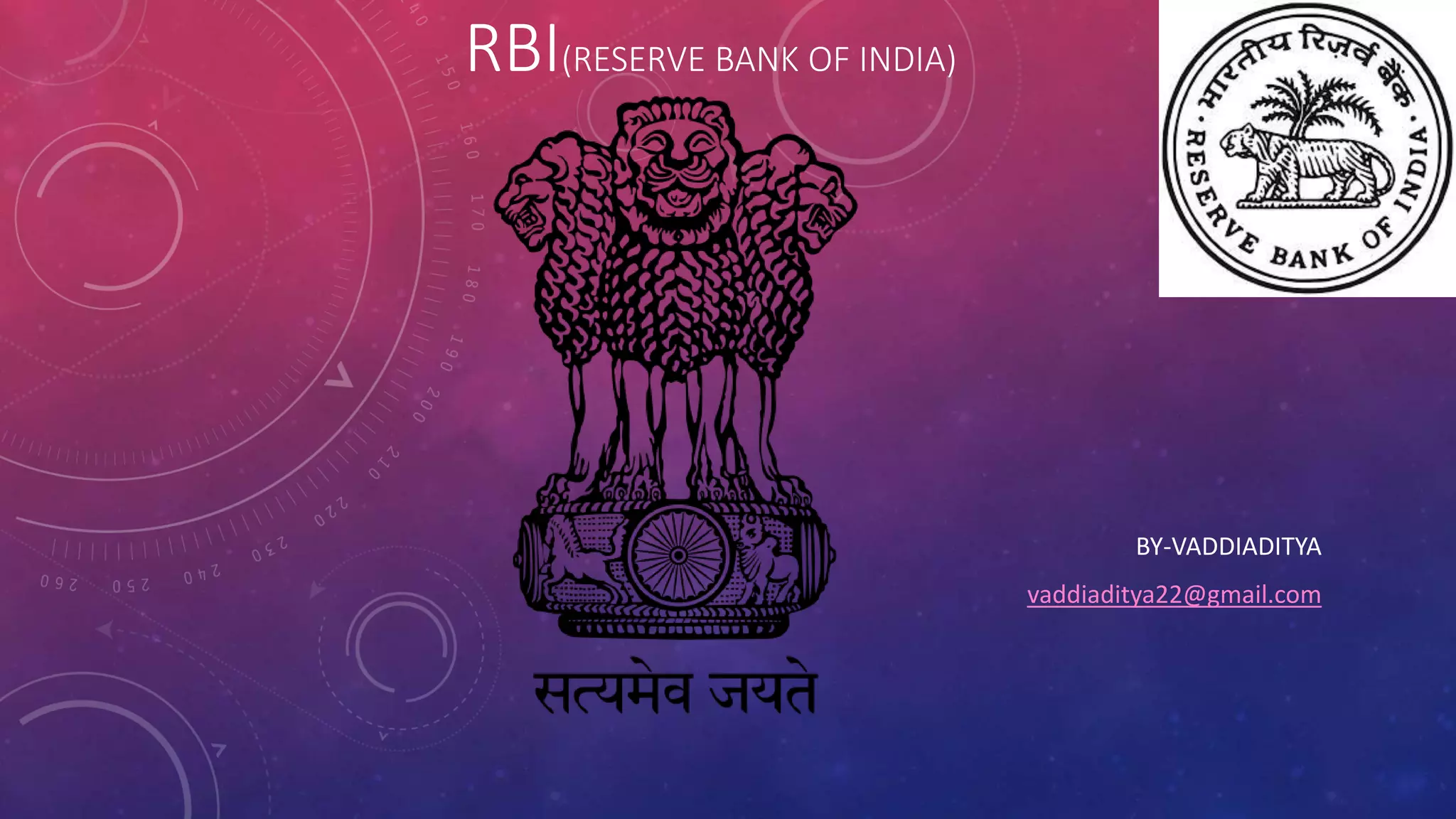 RBI(reserve bank of india) | PPTX