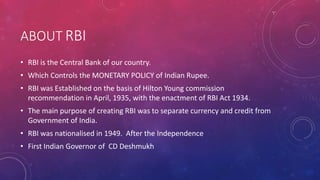 RBI(reserve bank of india) | PPTX