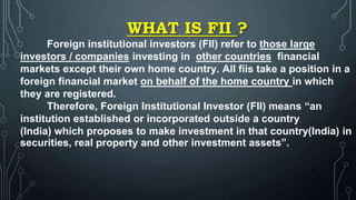 RBI rules, regulations and guidelines for FIIs by PARIMAL(BHU) | PPTX
