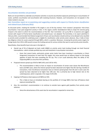 Rbi securitisation guidelines may 2012 icra | PDF