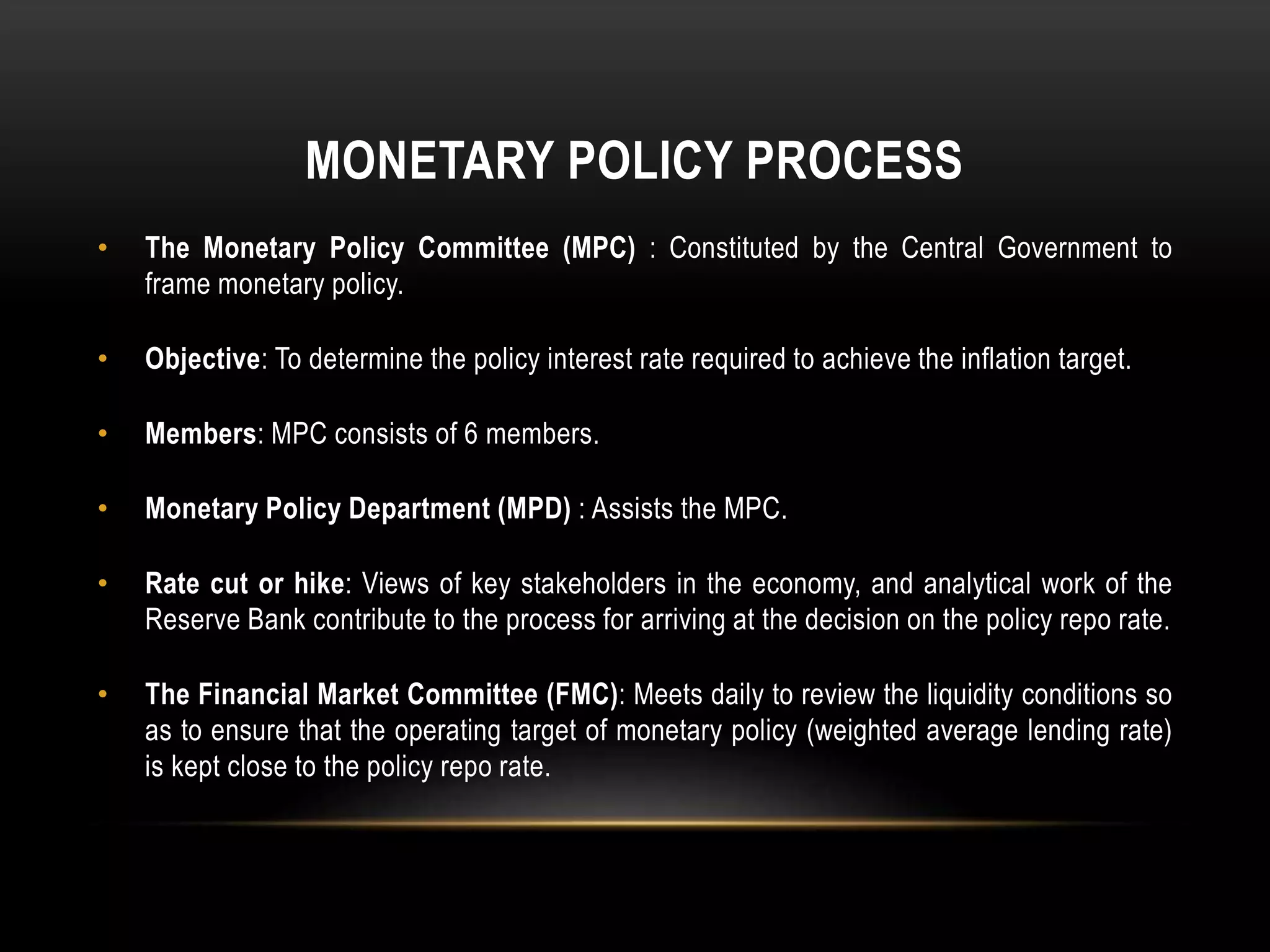 RBI's Monetary Policy | PPTX
