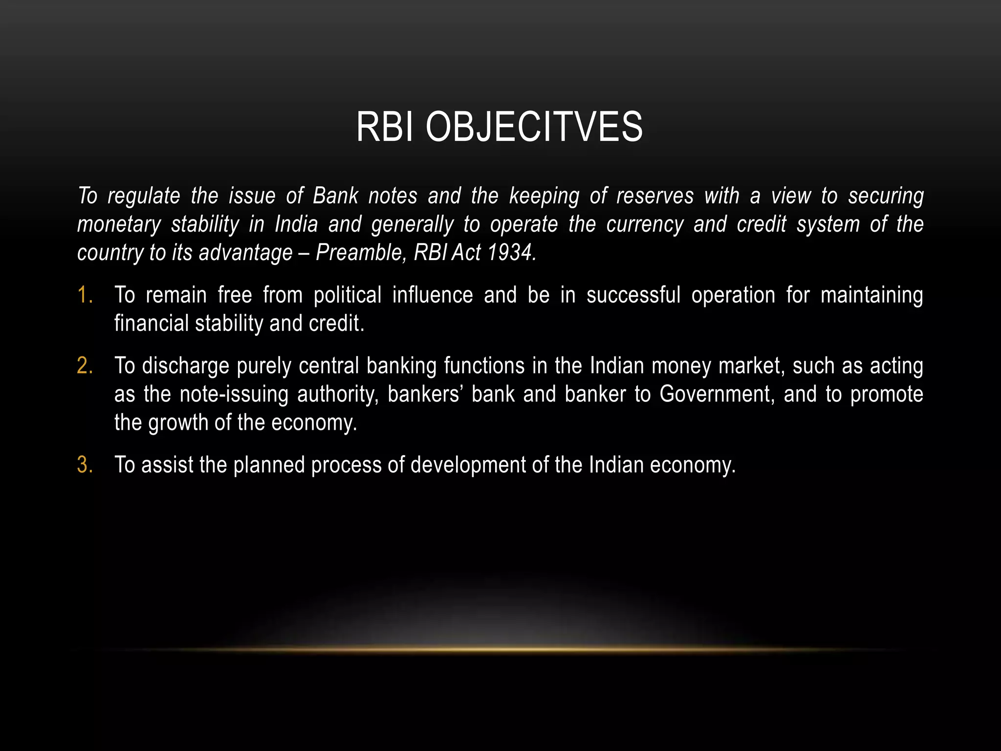 RBI's Monetary Policy | PPTX