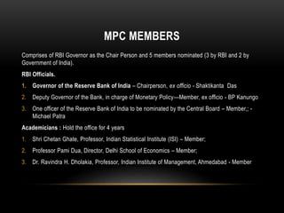 RBI's Monetary Policy | PPTX